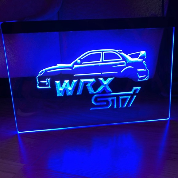 Other | Subaru Wrx Sti Led Neon Light Sign 8x12 | Poshmark